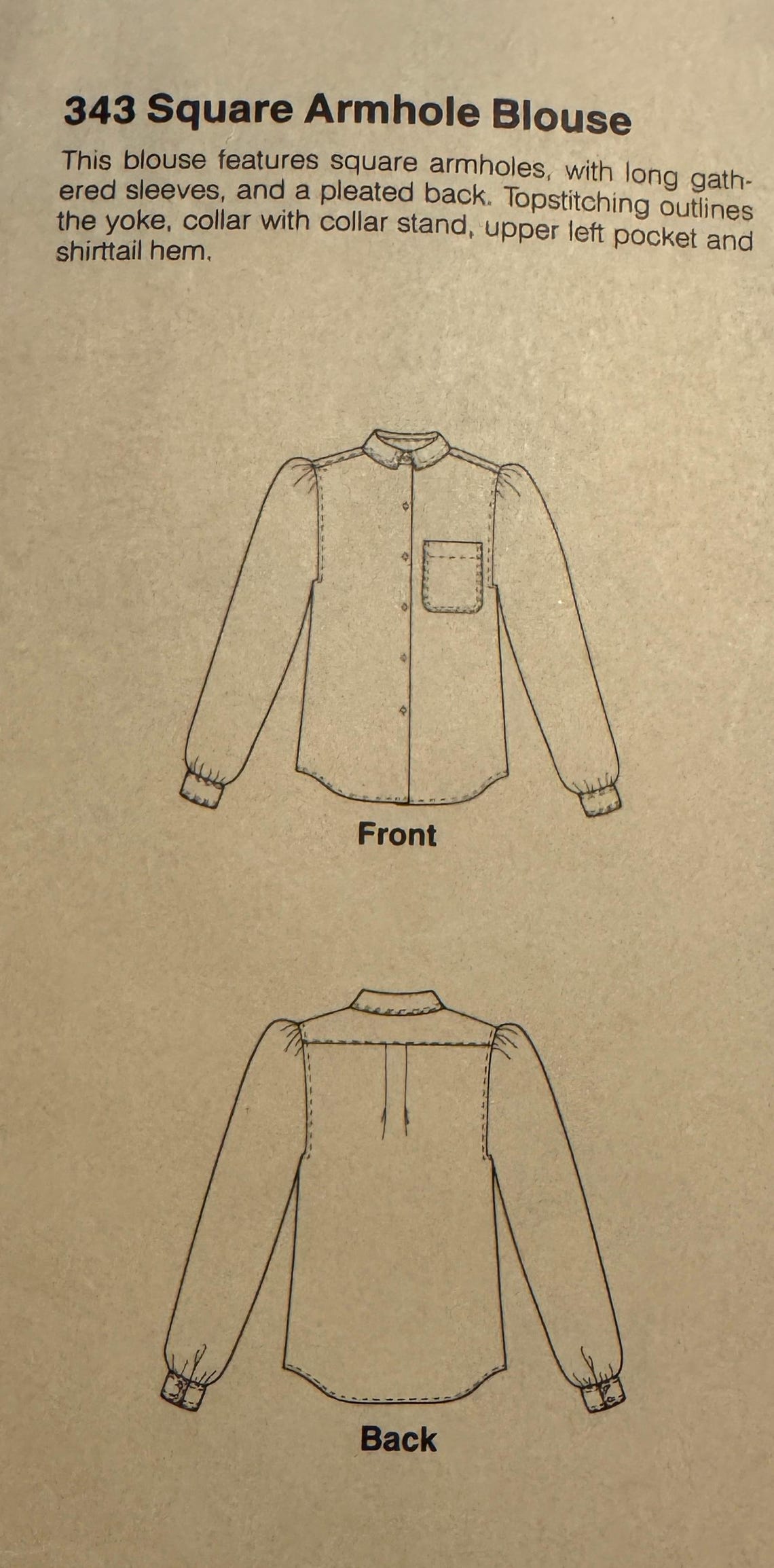 Square Armhole Blouse - Bust 30-46 - 1983 Stretch & Sew Pattern 343 ...