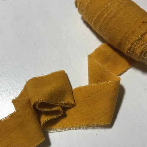 Hand Dyed Saffron Orange Silk Velvet Ribbon 4 Widths to | Etsy