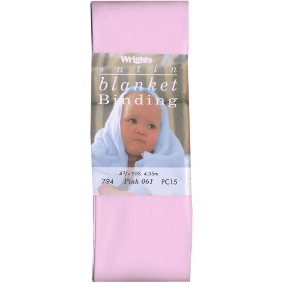 Baby Blanket With Pink Satin Blanket Binding Pink Wrights Single Fold ...
