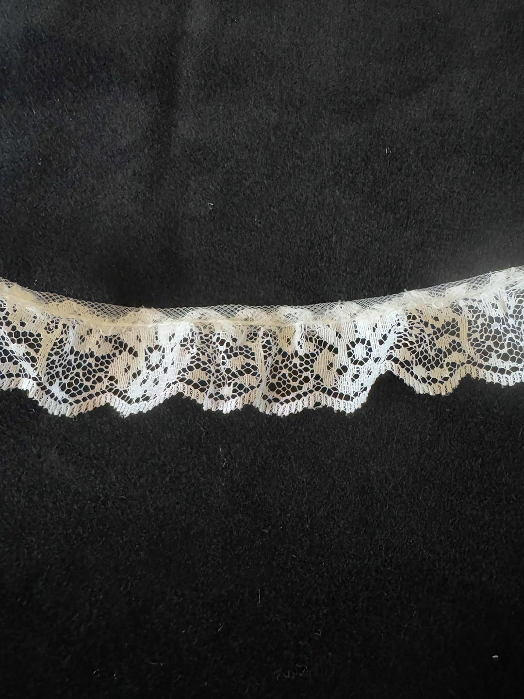 Vintage White Floral Ruffle Border Lace Trim 1-1/8" Wide X 3 Yards - Etsy