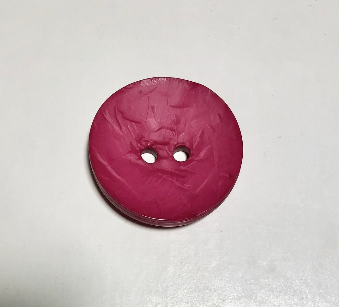 Large Round Fuchsia Pink Polyamid Plastic Button - 45mm /1 3/4 Inch ...