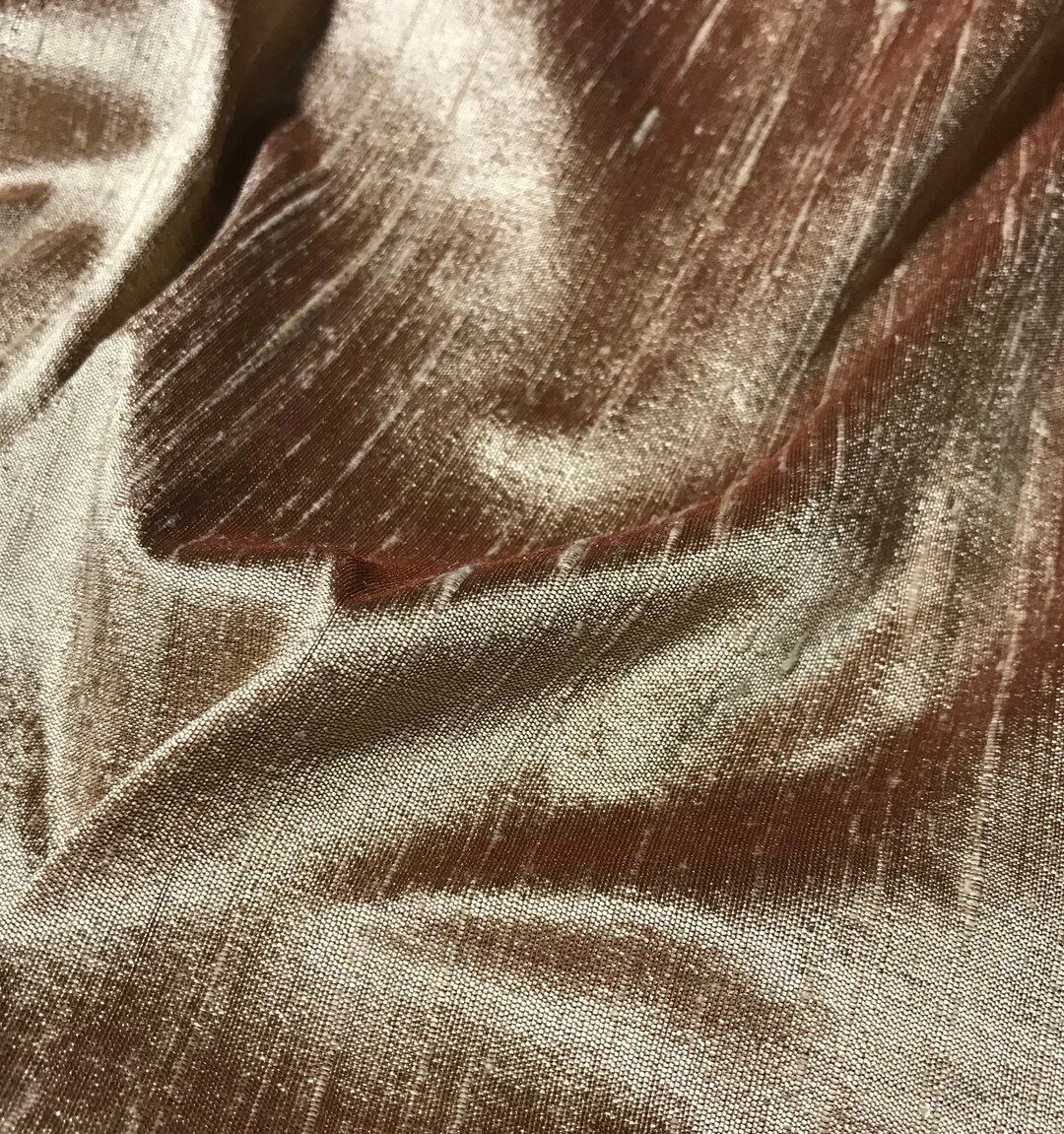 Rust Gold Silk Dupioni Fabric - Etsy