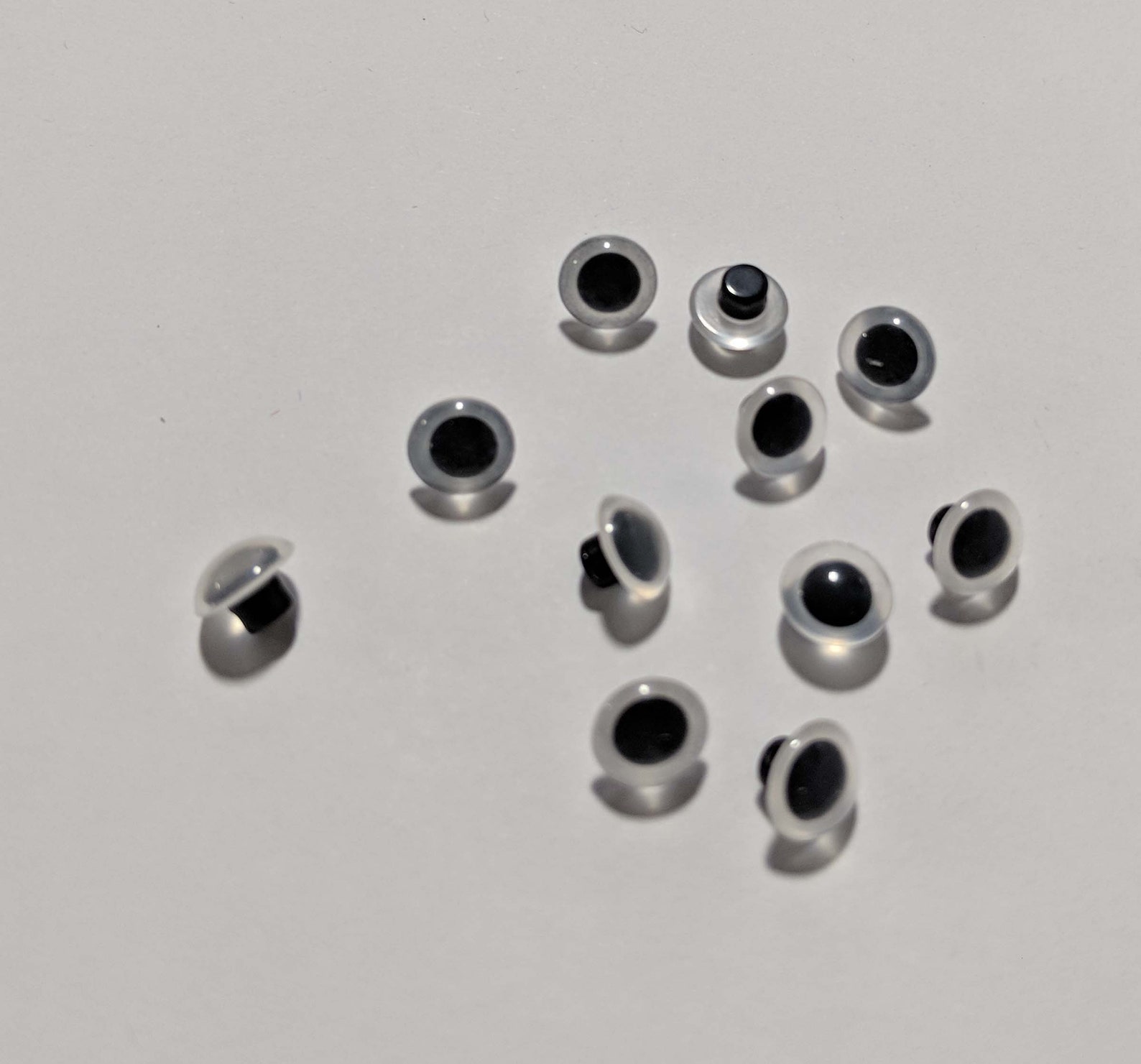 Teddy Bear Eye Plastic Button 8mm / 5/16" - Set of 2- Dill Buttons ...