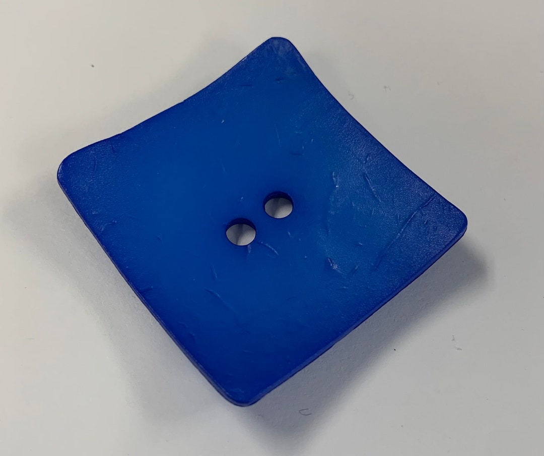 Large Royal Blue Square Plastic Button - 60mm / 2 1/4" - Dill Buttons ...
