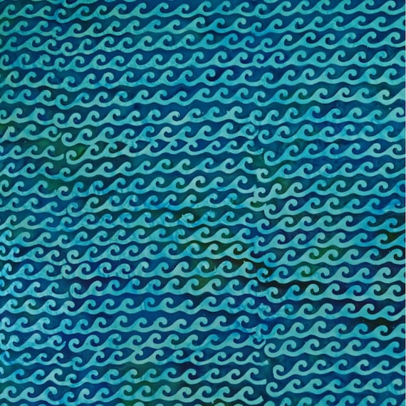Day Cruise Hydro Waves Batik by Mirah Cotton Fabric | Etsy