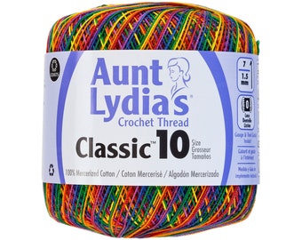 Coats Aunt Lydia's Crochet Cotton Thread Size 20 Fine, Natural (181-226 ...