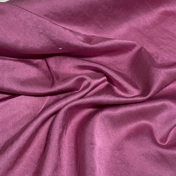 Hand Dyed MAROON Silk/cotton Satin Fabric | Etsy