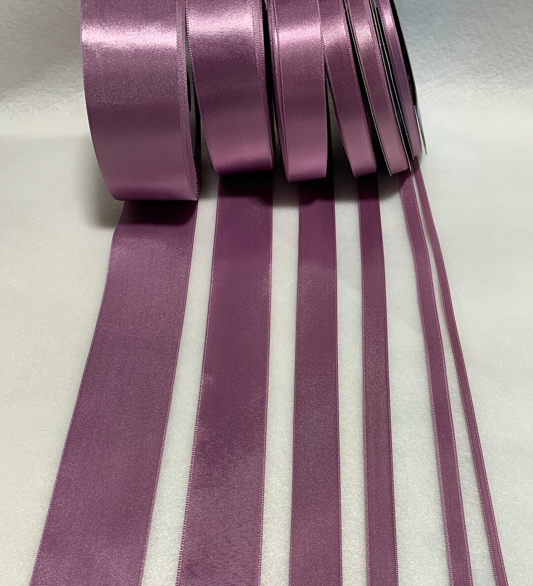 Dusty Plum Double Sided Satin Ribbon - Made in France (6 Widths to ...