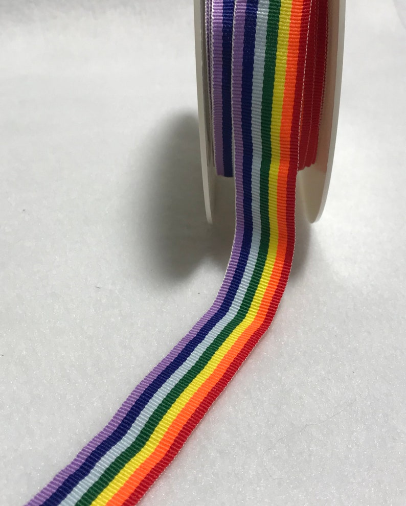 RAINBOW Ribbon 1 wide by the yard | Etsy
