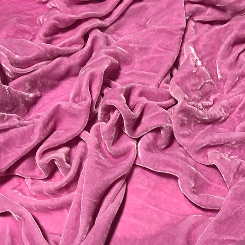 SALMON Hand Dyed Silk Velvet Fabric - Etsy