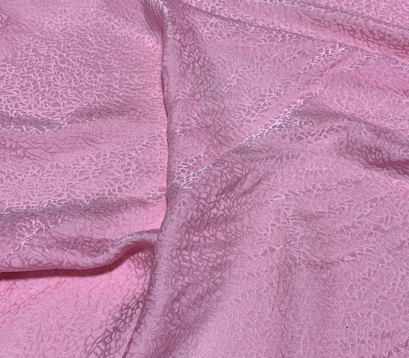 Hand Dyed Ballerina Pink Pebbles Silk Jacquard Fabric - Etsy