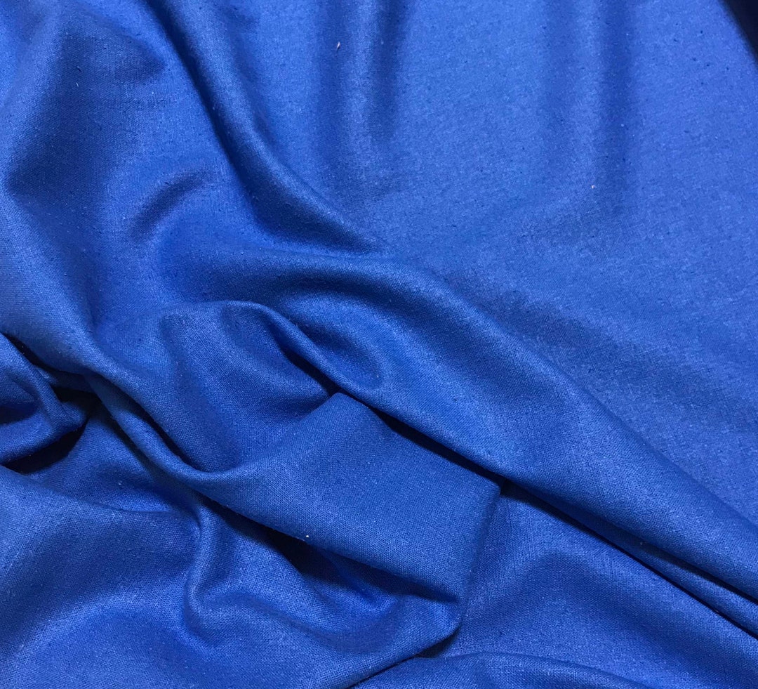 ROYAL BLUE Raw Silk NOIL Fabric - Etsy