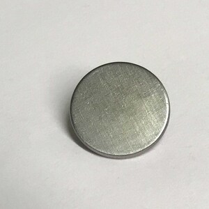 Silver Round Flat Metal Button (3 Sizes to Choose From) - Etsy