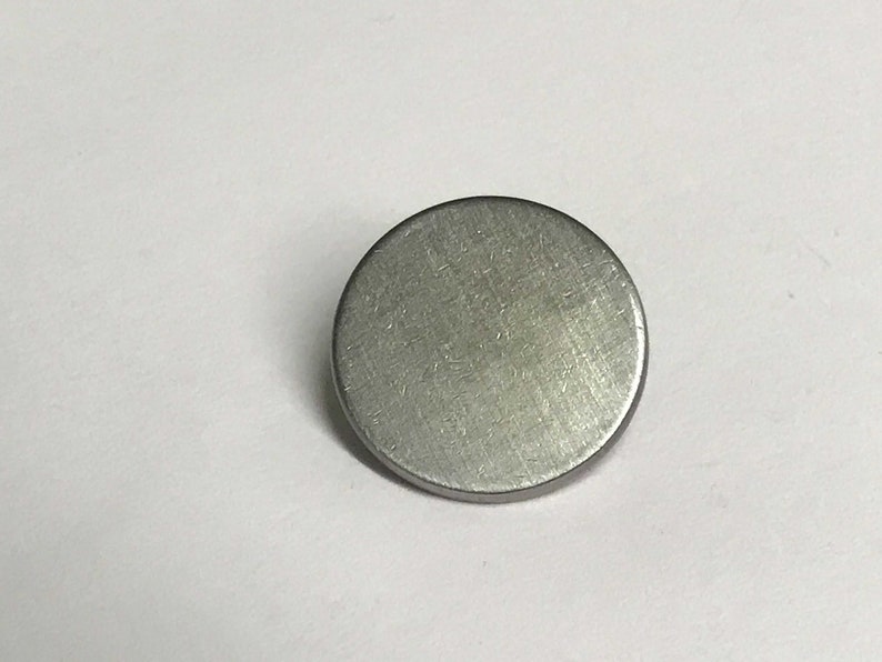 Silver Round Flat Metal Button (3 Sizes to Choose From) - Etsy