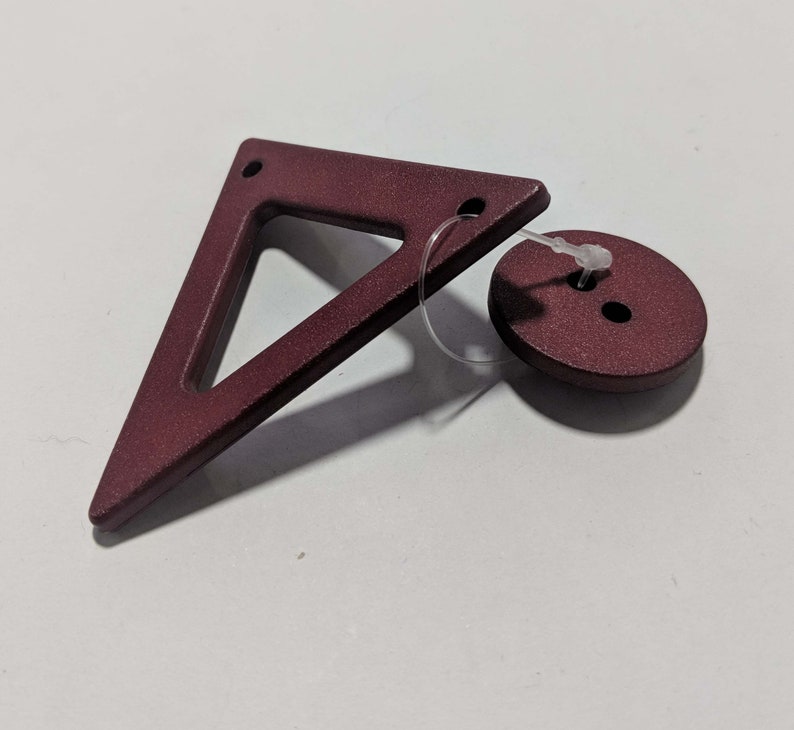 Burgundy Red Triangle Closure With Button Back Buckle - 70mm / 2-3/4 ...