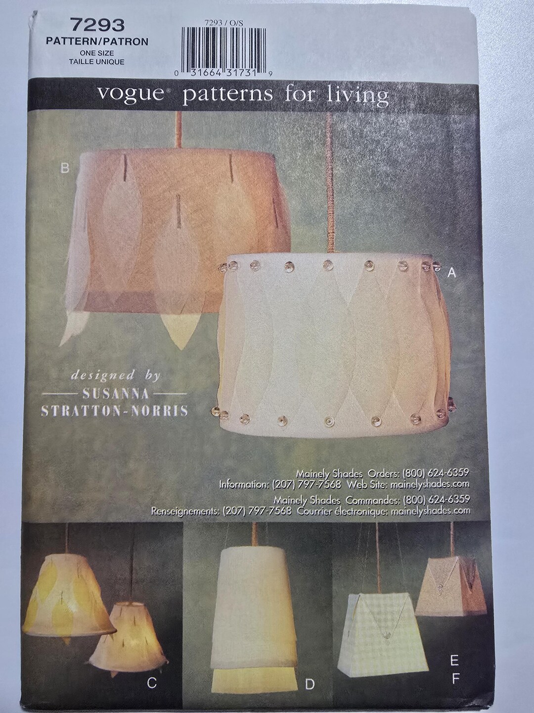 2000 Vogue Lampshade By: Susanna Stratton-norris. Pattern #7293 - Etsy
