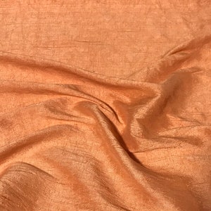Hand Dyed Persimmon Orange - Silk Dupioni Fabric - Etsy