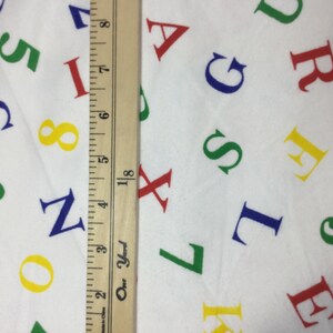 Letters & Numbers - Cotton Flannel Fabric - Etsy