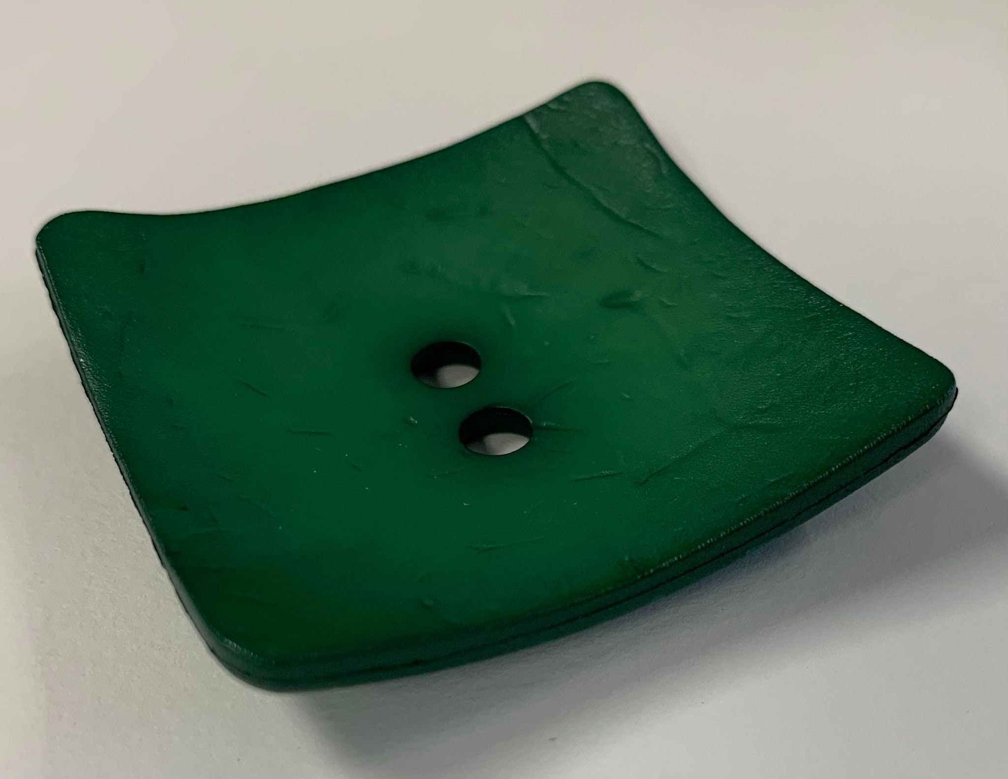Large Emerald Green Square Plastic Button - 60mm / 2 1/4" - Dill ...