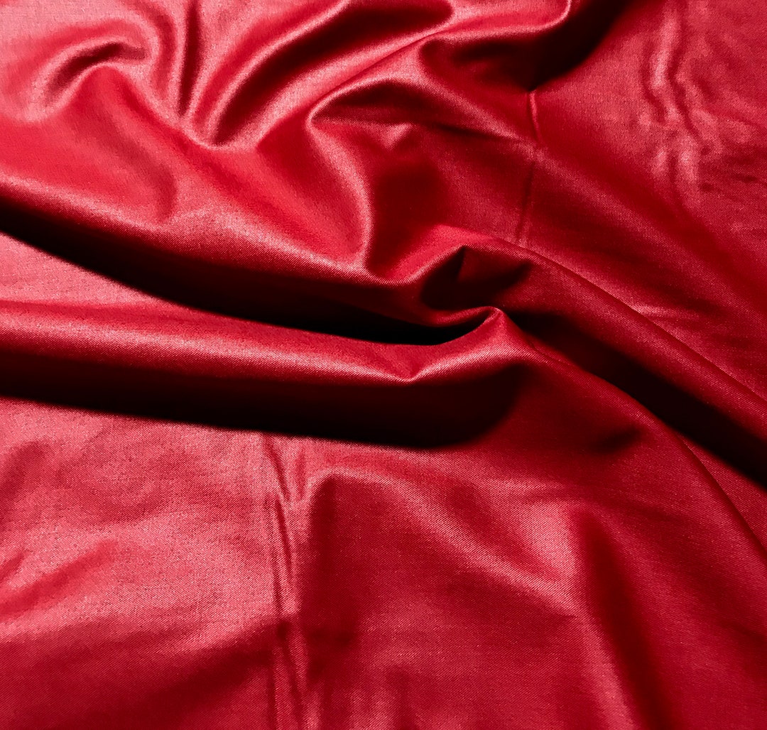 Red - Rayon Gabardine Fabric - Etsy