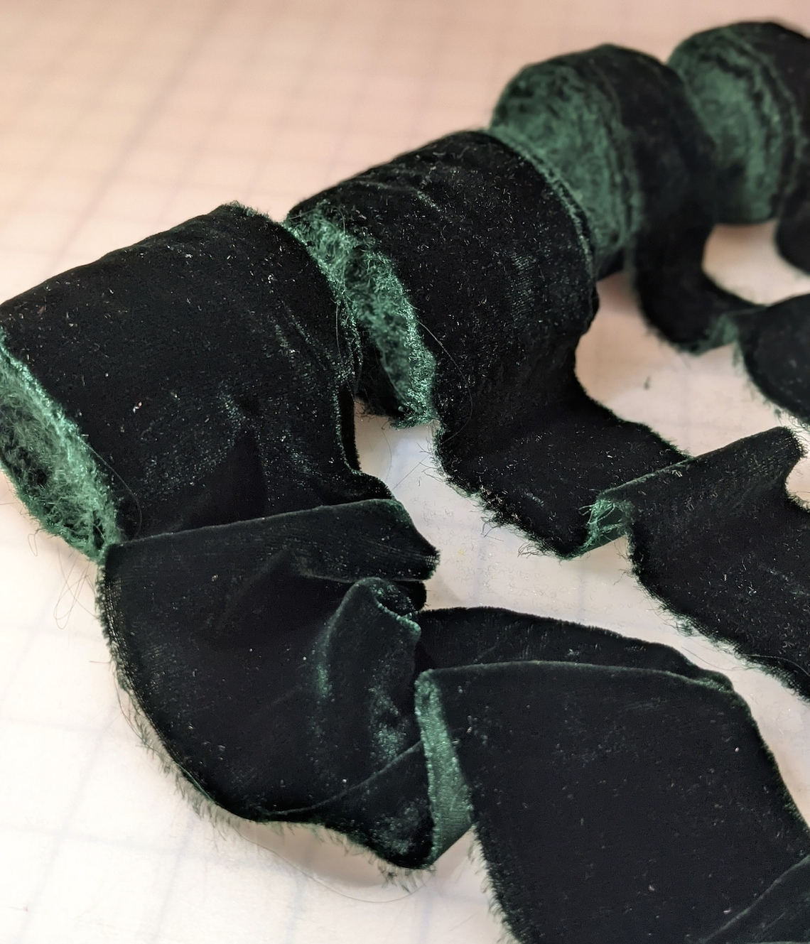 Dark Green Silk Velvet Ribbon 4 Widths to Choose From - Etsy