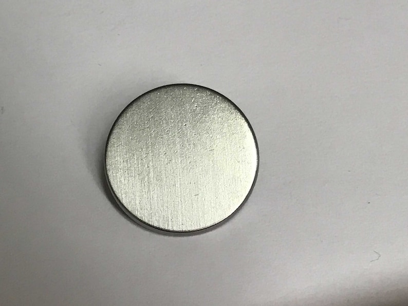 Silver Round Flat Metal Button (3 Sizes to Choose From) - Etsy
