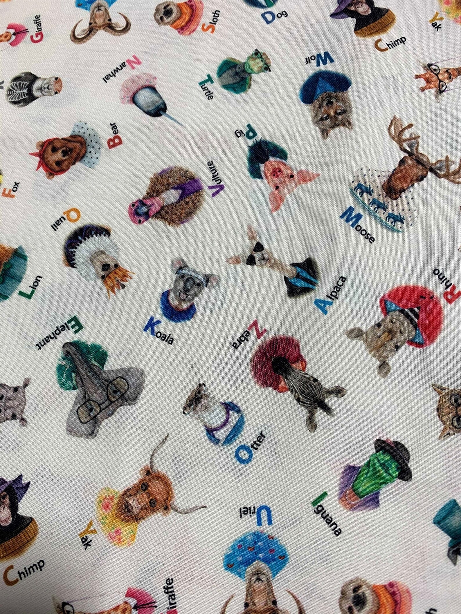 Animals Alphabet on Beige Zootopia A-Z by Rachel Neiman - Etsy