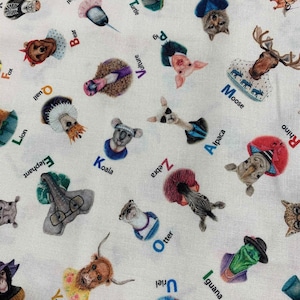 Animals Alphabet on Beige - Zootopia A-Z - by Rachel Neiman for ...