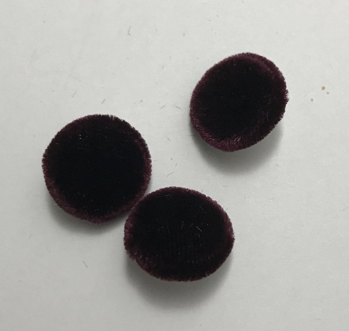 Maroon SILK VELVET Fabric Buttons Hand Made Buttons set of | Etsy
