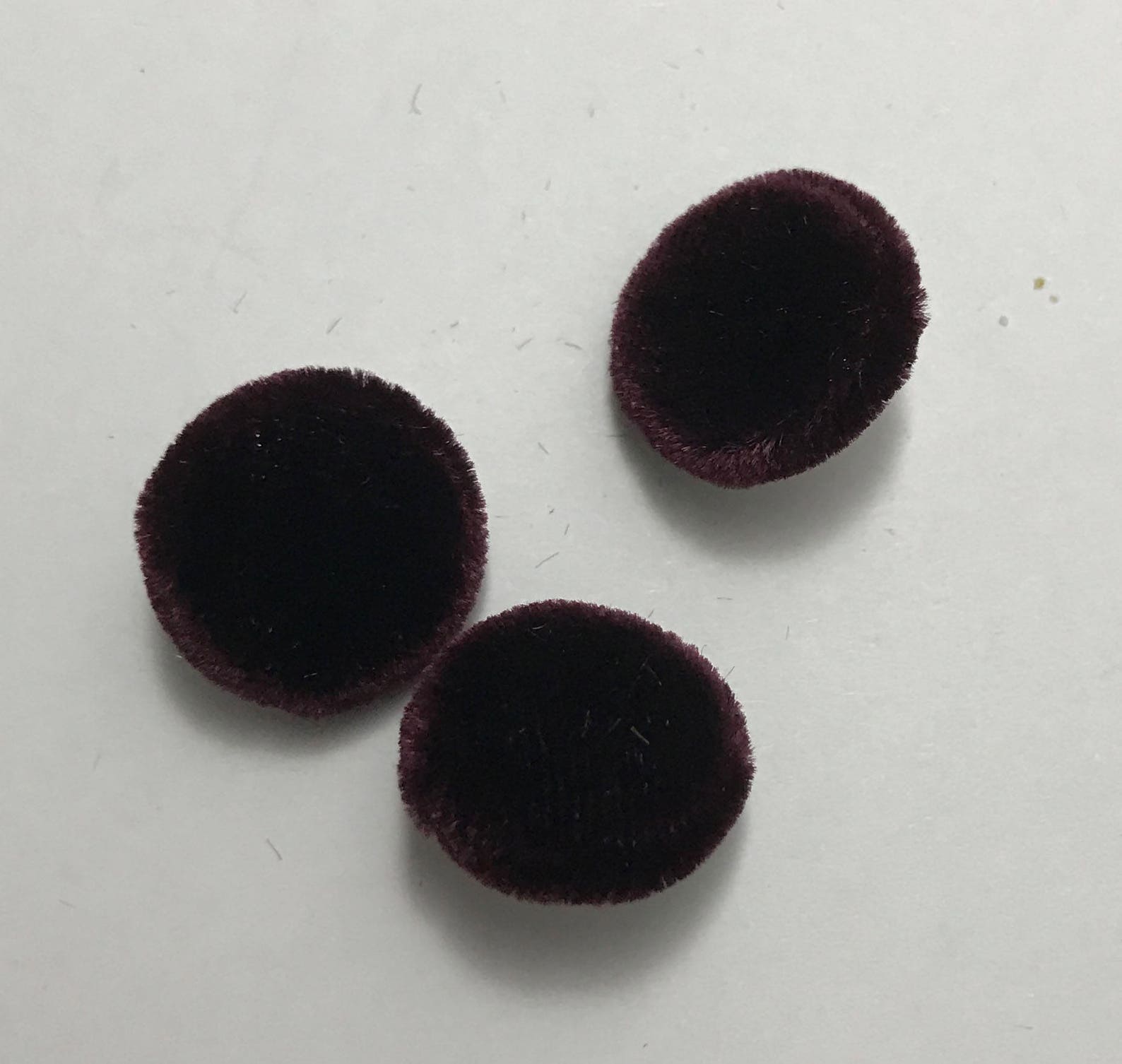 Maroon SILK VELVET Fabric Buttons Hand Made Buttons set of | Etsy