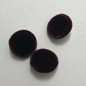 Maroon SILK VELVET Fabric Buttons Hand Made Buttons Set of - Etsy