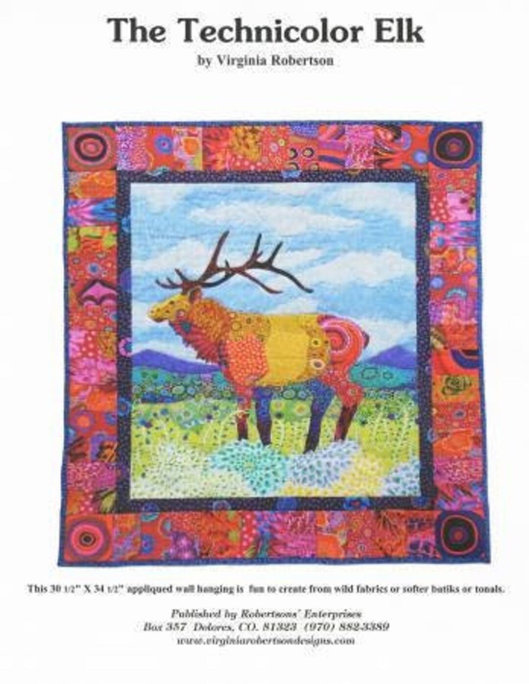 The Technicolor Elk Quilt Pattern by Virginia Robertson Designs - Etsy