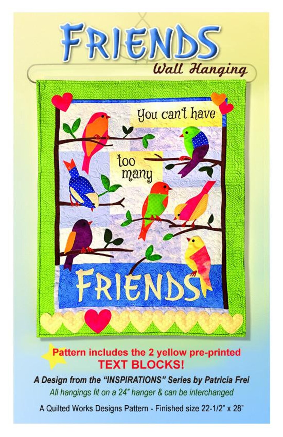 Friends Wall Hanging Quilting Pattern by Quilted Works - Etsy