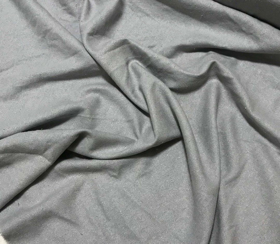GRAY Raw Silk NOIL Fabric - Etsy