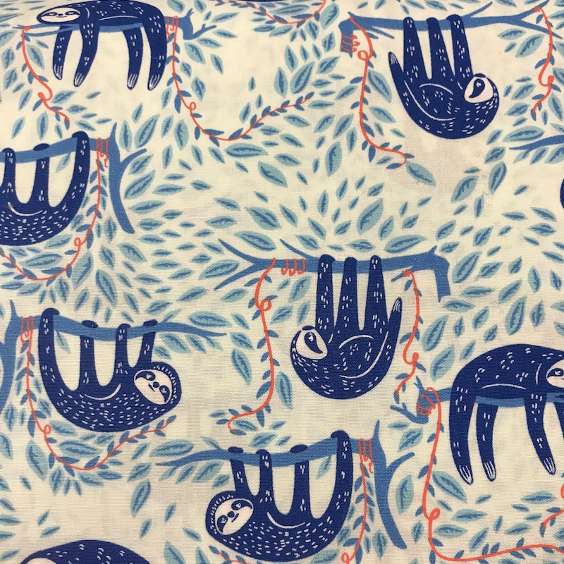 Sloth Fabric - Etsy
