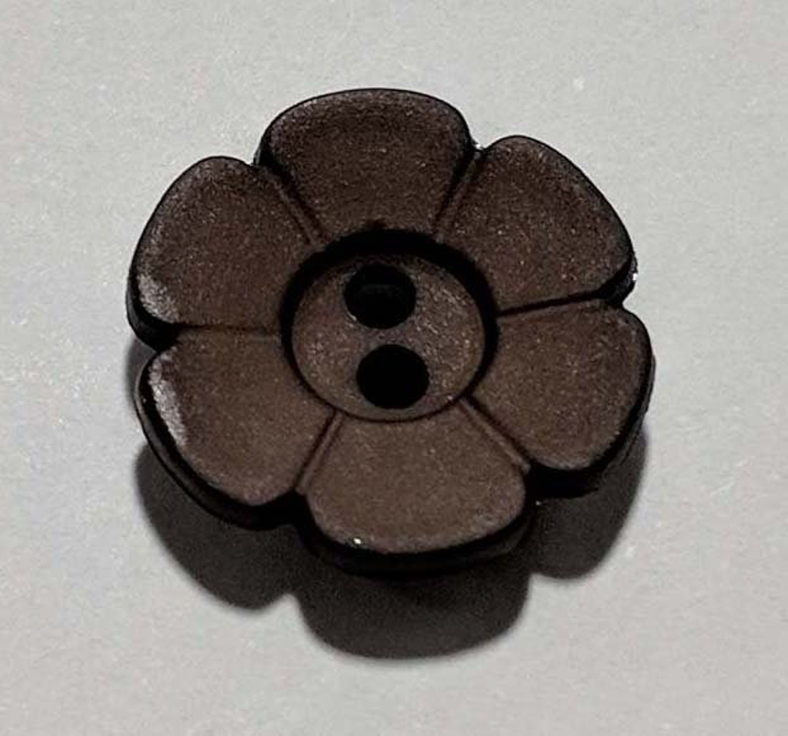 Dark Brown Daisy Flower Plastic Button 15mm / 5/8 Inch - Etsy