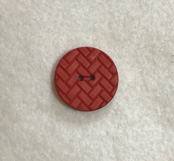Burnt Orange Chevron Herringbone Plastic Button Dill Buttons | Etsy