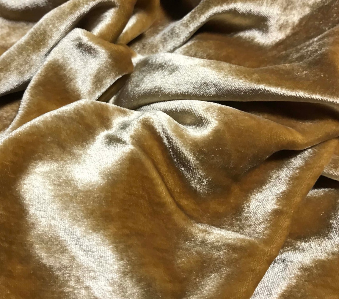 GOLD Silk Velvet Fabric - Etsy