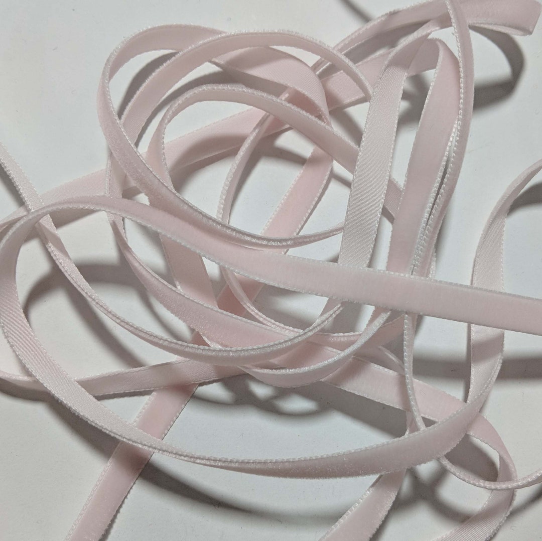 French VELVET Ribbon BLUSH PINK by the Yard 3/8 Inch - Etsy