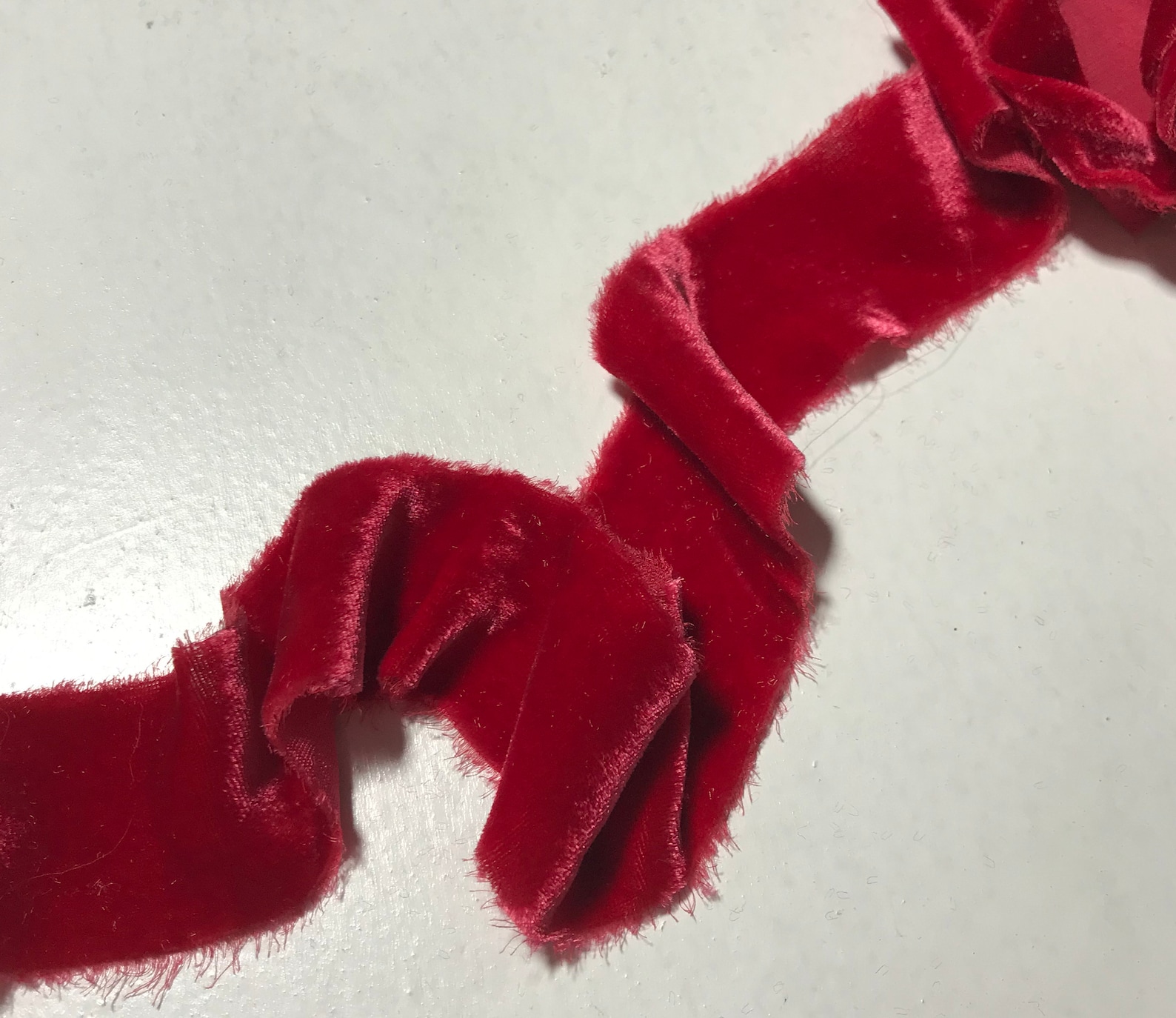 Hand Dyed Cherry Red Silk Velvet Ribbon 4 Widths to Choose - Etsy