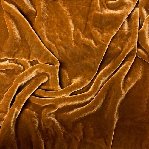 ORANGE RUST Hand Dyed Silk Velvet Fabric - Etsy
