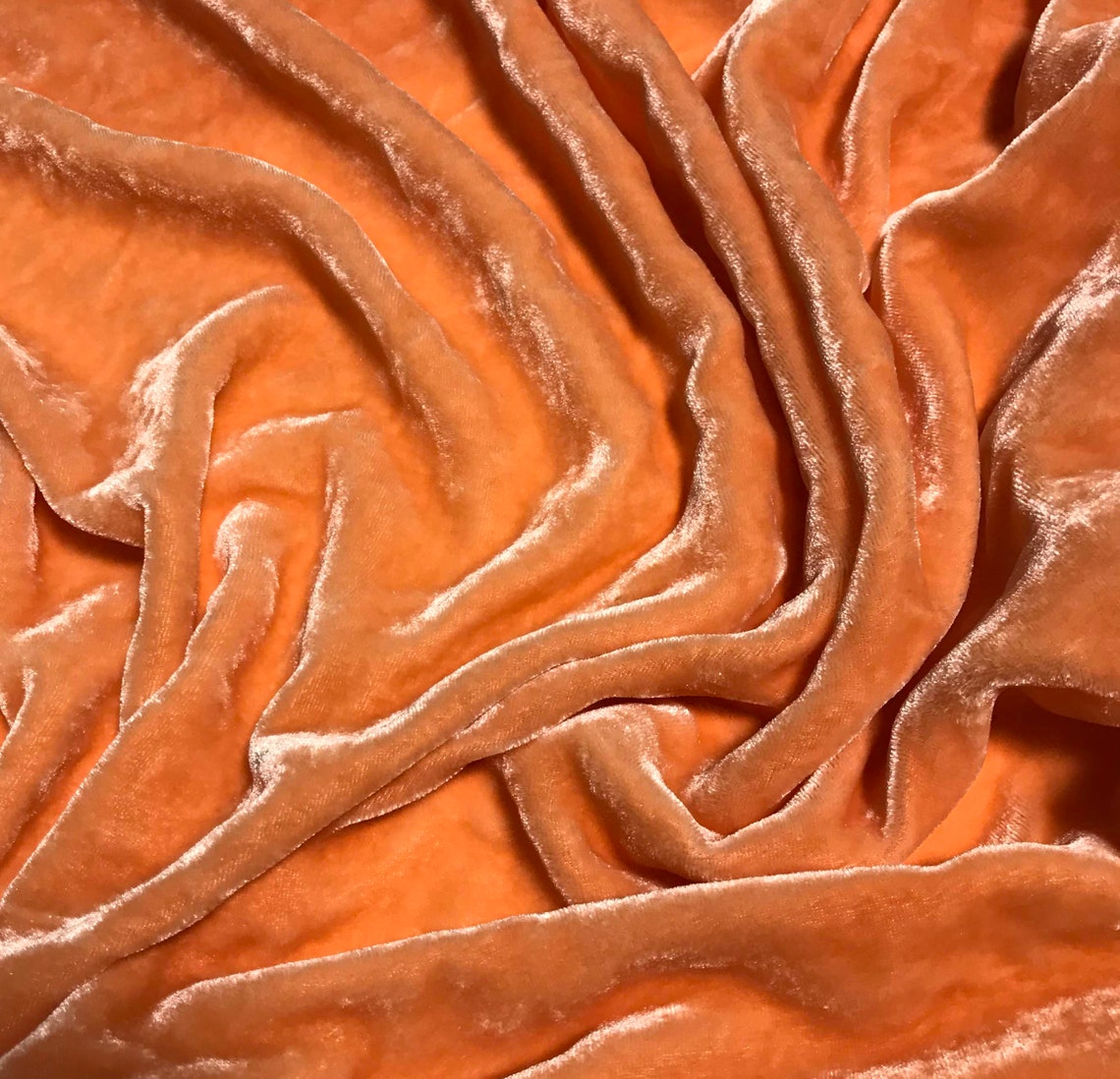 PERSIMMON ORANGE Hand Dyed Silk Velvet Fabric - Etsy