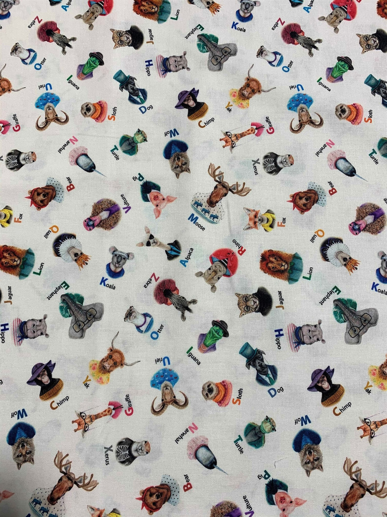 Animals Alphabet on Beige Zootopia A-Z by Rachel Neiman - Etsy