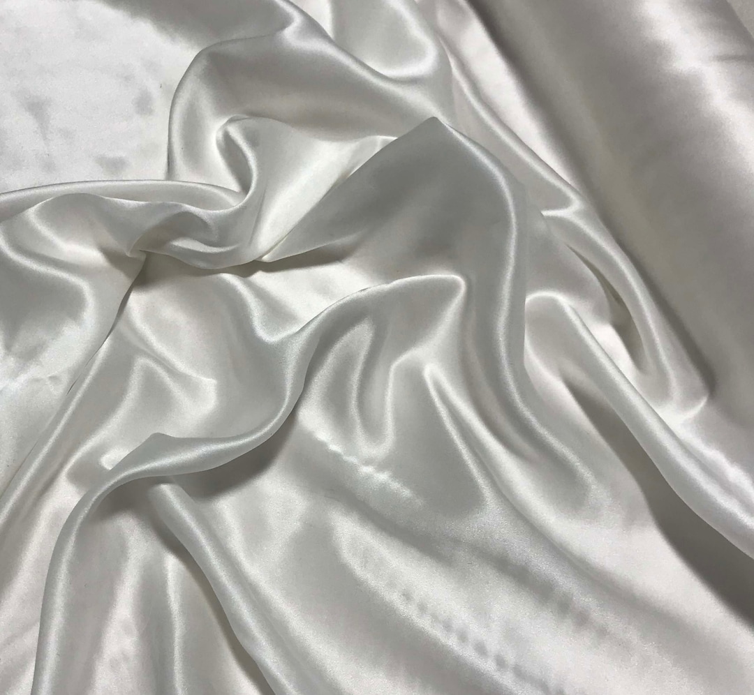 White - Sandwashed Silk Charmeuse Fabric - Etsy