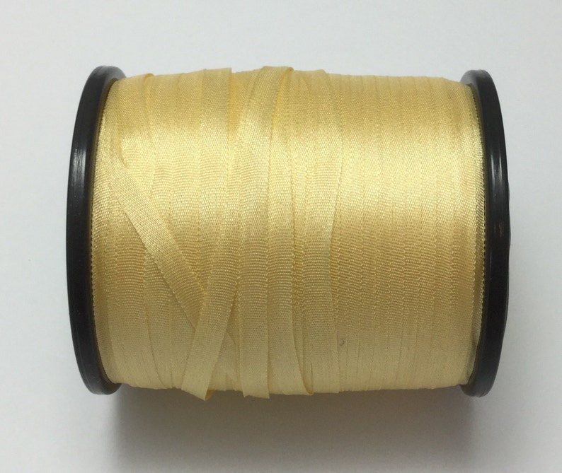 YLI #14 Pure Silk Embroidery Ribbon Butter Yellow 4mm 1/8" Wide Japan ...