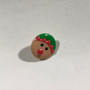 Elf Face Christmas Plastic Button - Dill Buttons Brand (2 Sizes to ...