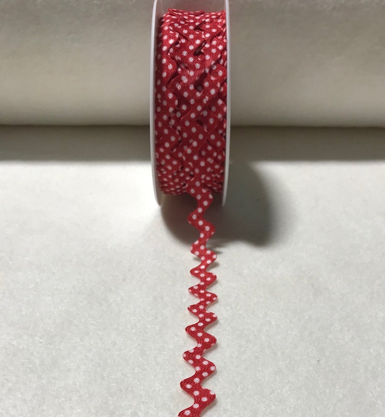 Red Polka Dot Rick Rack Trim Made in France 3/8 Wide - Etsy