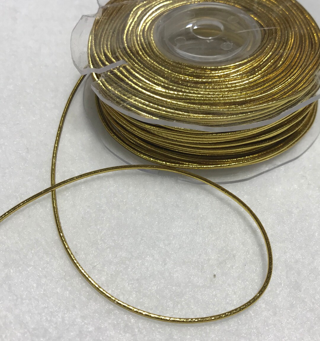 Gold Stretch Elastic Metallic Cord Made in France - Etsy