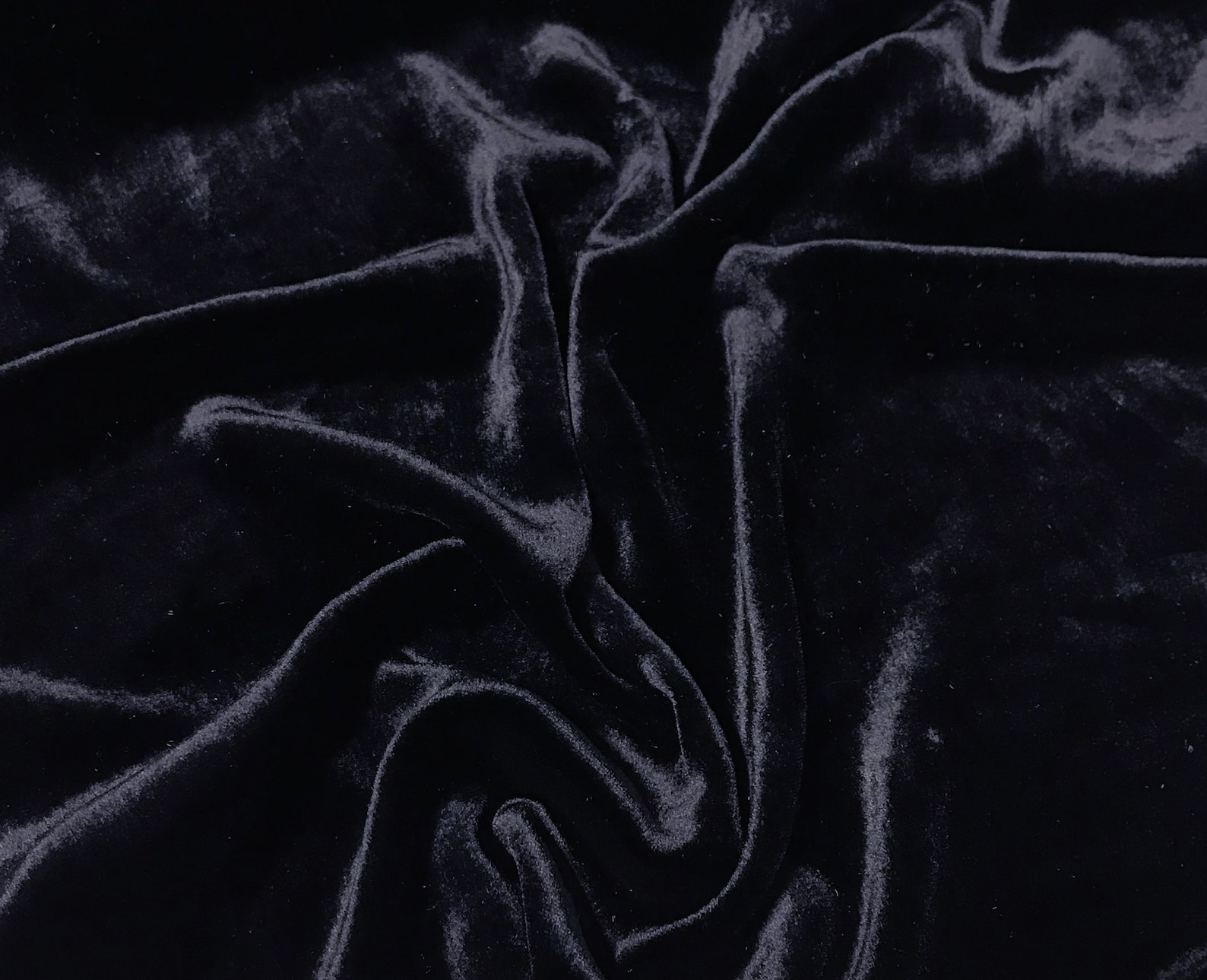 MIDNIGHT BLUE Silk Velvet Fabric - Etsy