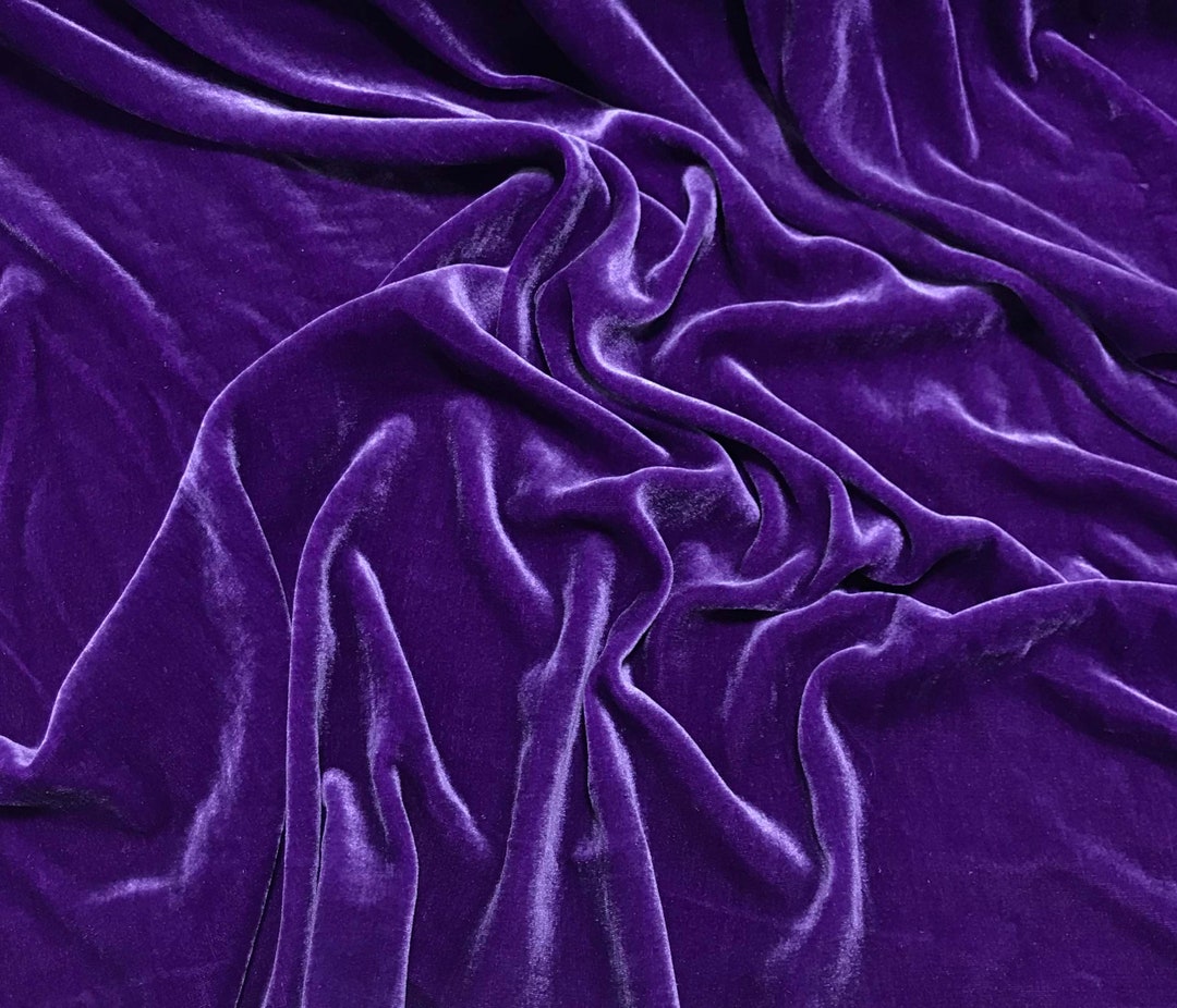 Violet Purple - Silk Velvet Fabric - Etsy